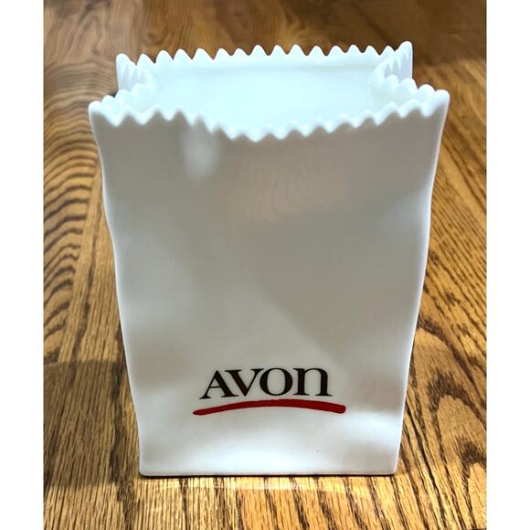 Avon | Accents | Vintage Avon 986 Ceramic White Bag 6 Vase Celebrating ...